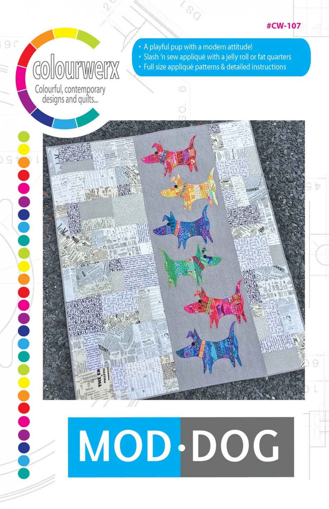 Mod Dog Quilt Pattern - Etsy