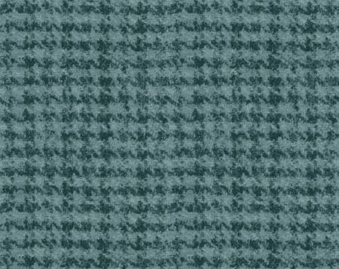 Teal Houndstooth Woolies Flannel by Maywood Designs - Etsy
