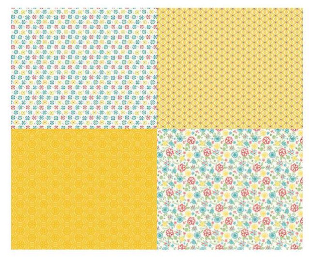 Shades of Summer Fat Quarters in Yellow (you Cut) - Riley Blake Designs ...