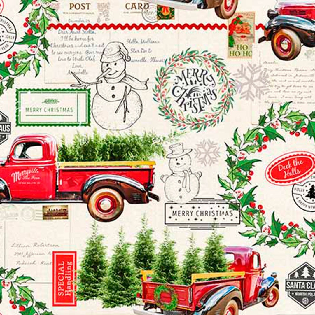 Deck the Halls Christmas Fabric - Etsy