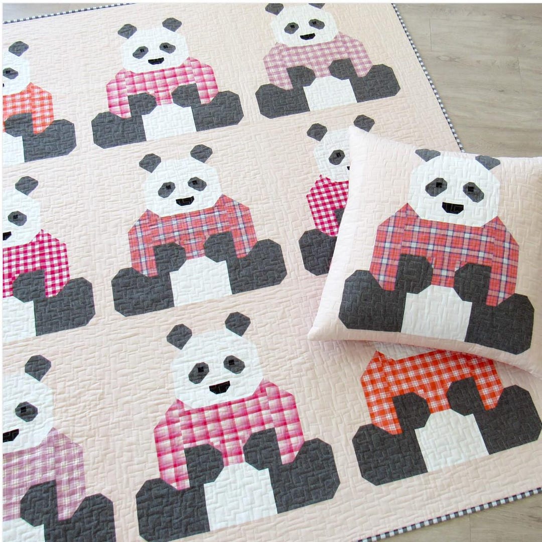 Pandas in Sweaters Quilt Pattern - Etsy