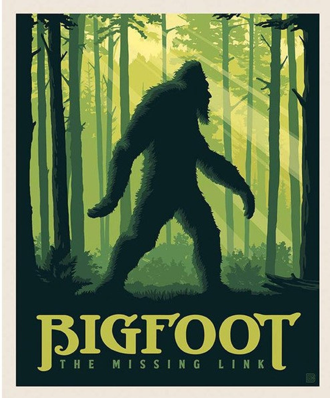 Big Foot Fabric Panel - Legends of the National Parks - Etsy