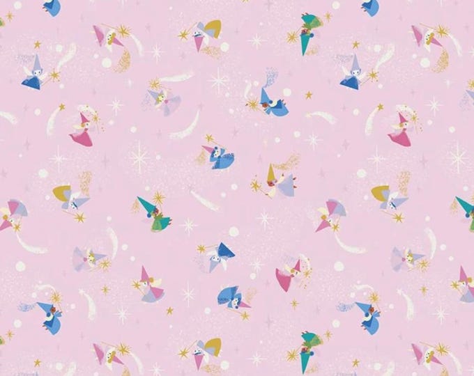 Little Briar Rose Sleeping Beauty Pixies Fabric in Pink - Etsy