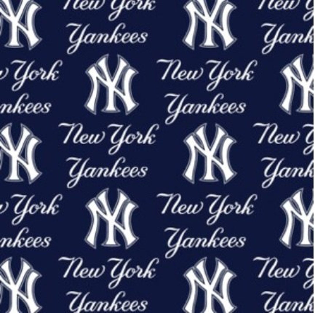 New York Yankees Classic Blue and White Fabric - Etsy