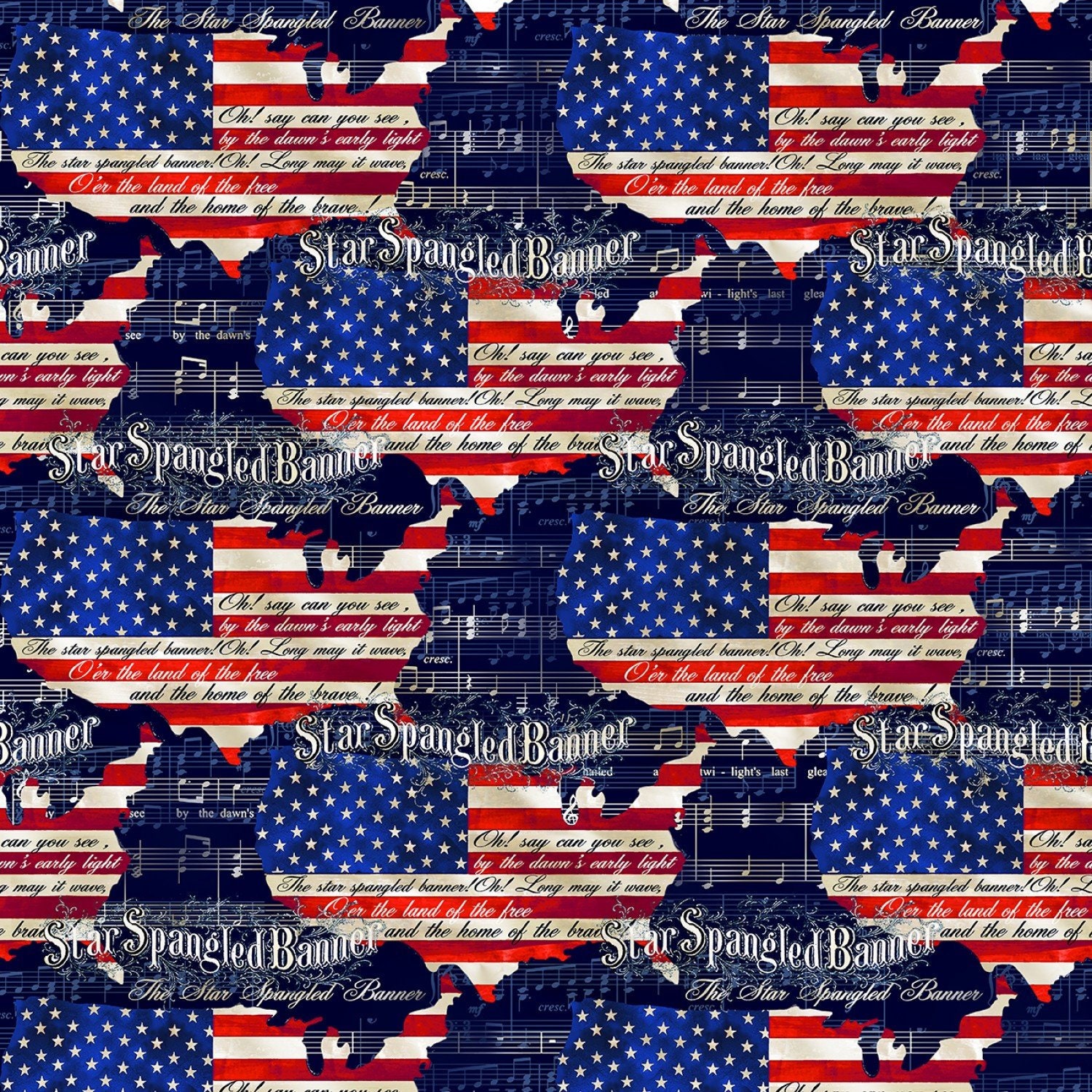 Star Spangled Banner Fabric - Etsy