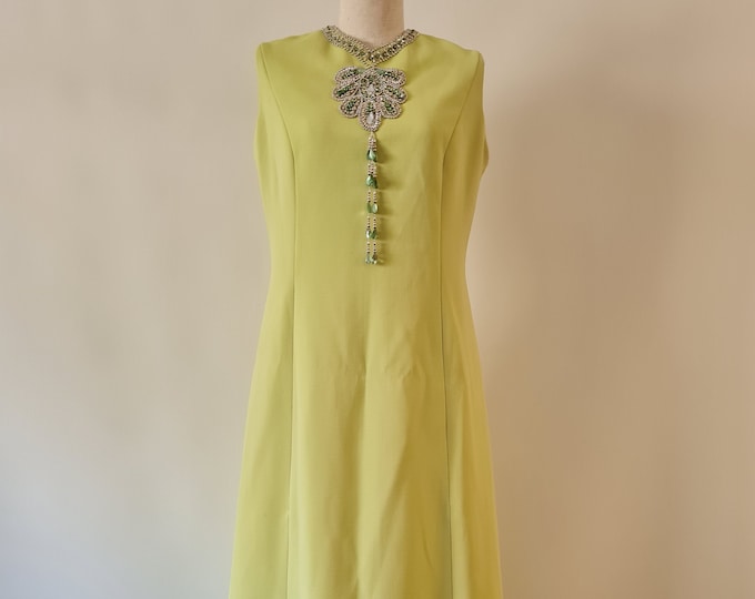 Miss Hartnell of Melbourne Pale Green 1960's Sleeveless Double Knit ...