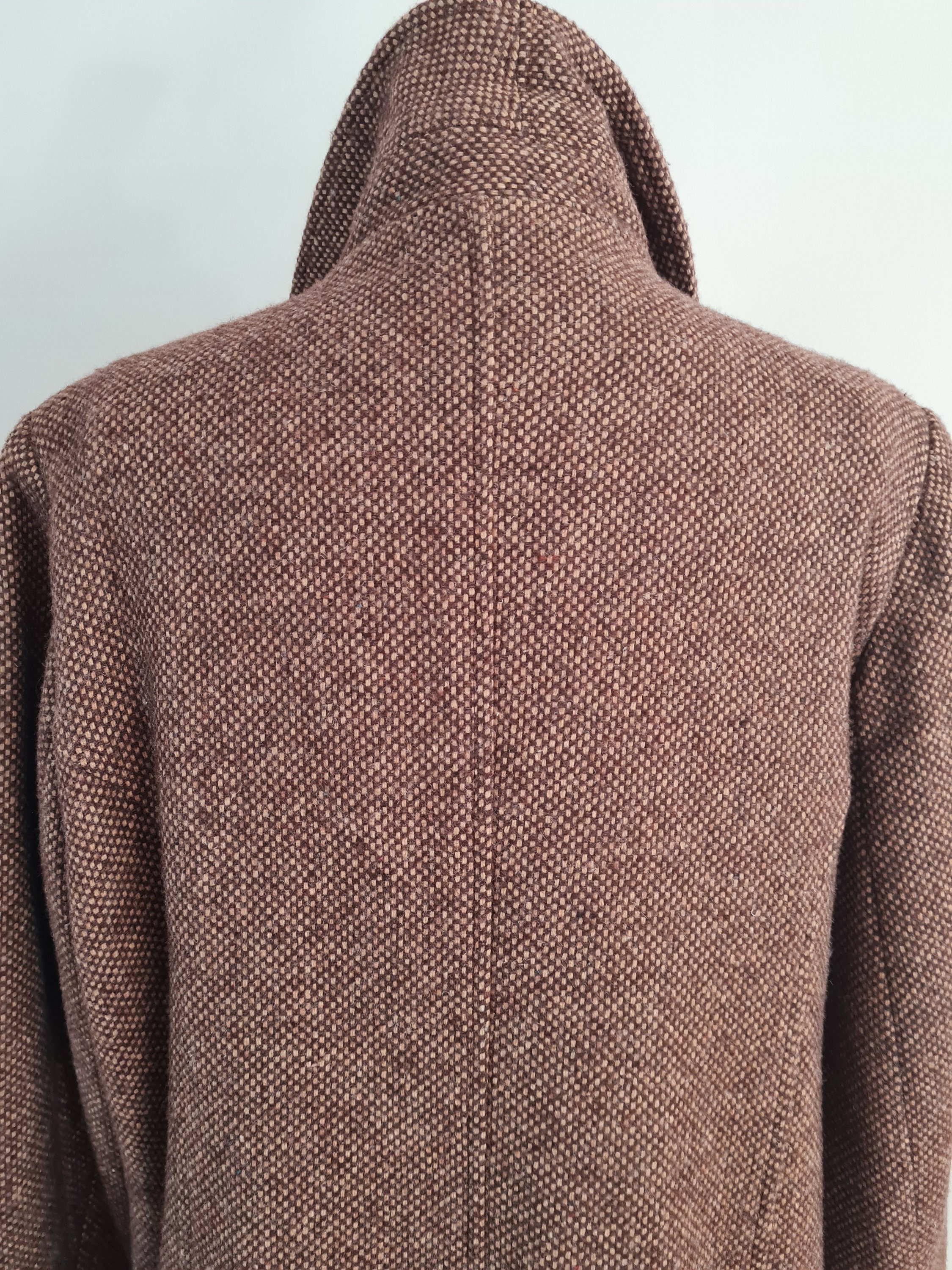 Solitaire by Riki Nathan 1980's A Line Brown Tweed Car - Etsy