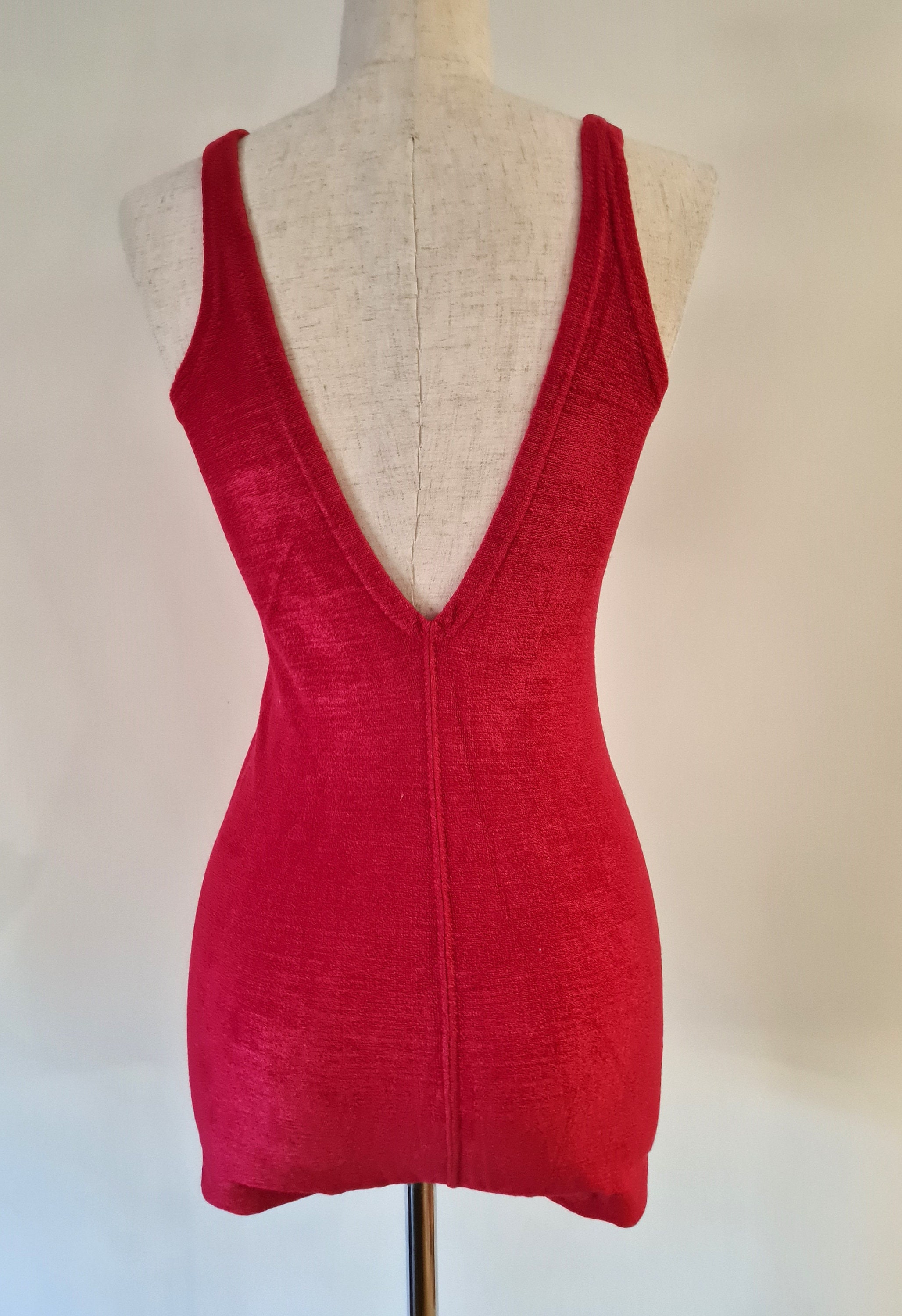 Jantzen 1940's-50's Terry Towelling Raspberry Red - Etsy