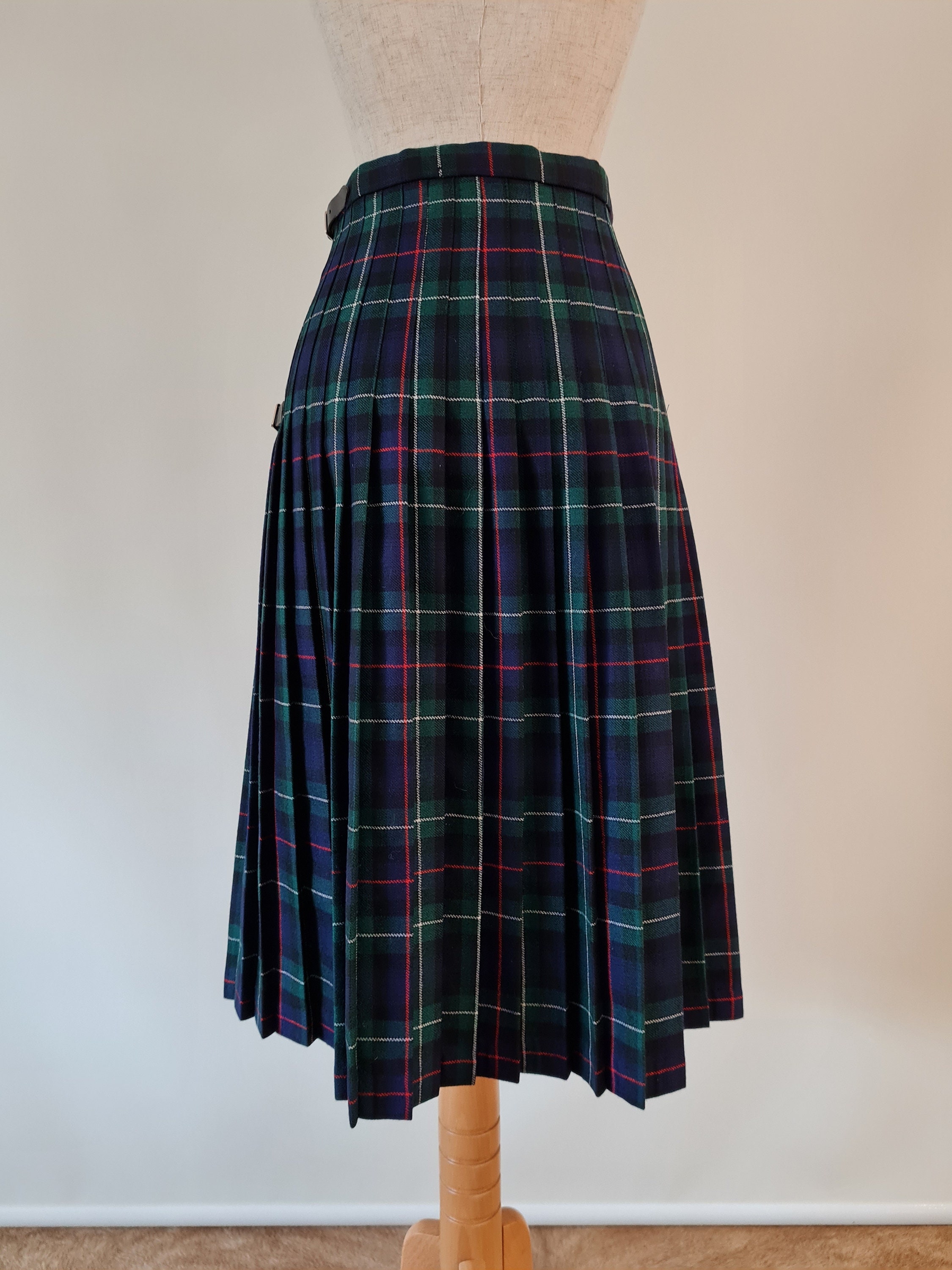90's Traditional Scottish Wrap Kilt in a Version of a Blackwatch Tartan ...