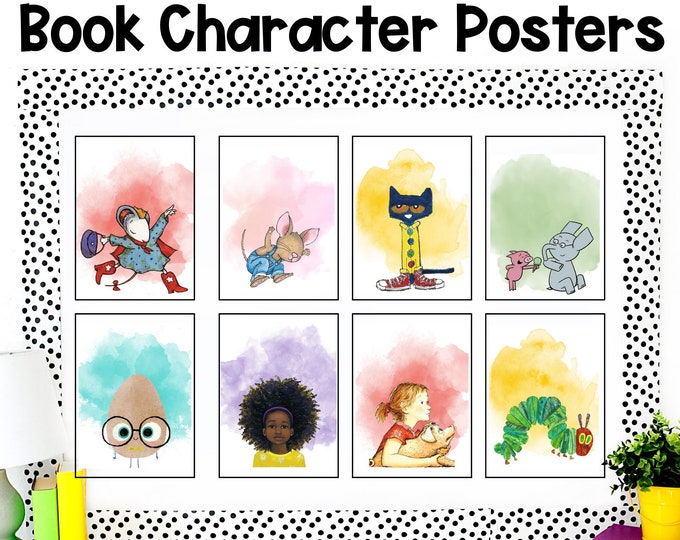 Book Character Posters for Classrooms - Etsy