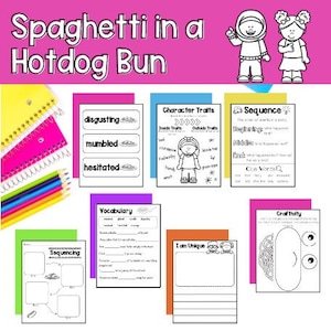 Spaghetti in a Hotdog Bun Book Companion Pack - Etsy