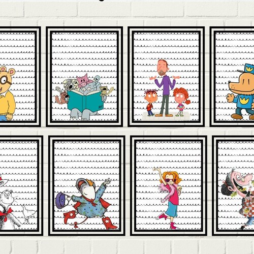 Book Character Posters Book Character Decor Classroom - Etsy