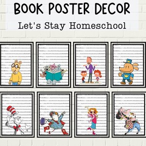 Book Character Posters Book Character Decor Classroom - Etsy