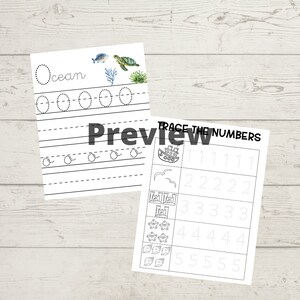 Ocean Themed Early Learning Pack | Ocean Mini Unit Study - Etsy
