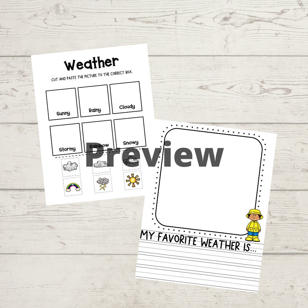 Weather Unit Study Weather Early Learning Pack Weather Preschool Unit ...