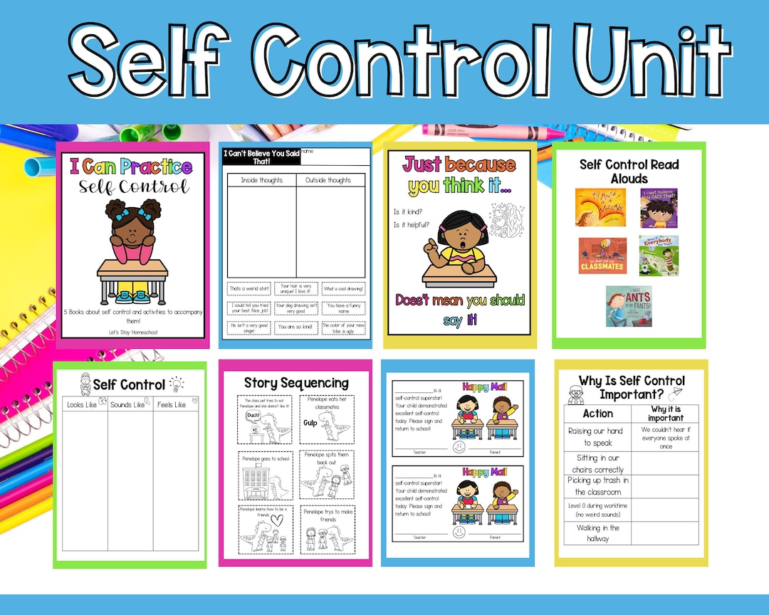 Self-control Lessons | Self Control Unit Study | Social Emotional ...