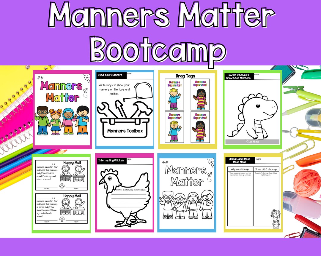 Manners Bootcamp: Social Emotional Learning Unit Study - Etsy