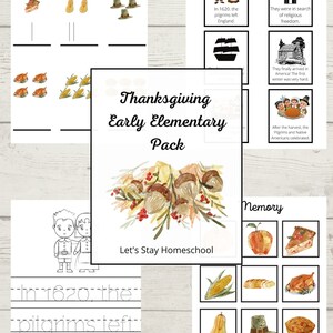 Thanksgiving Early Elementary Pack - Etsy