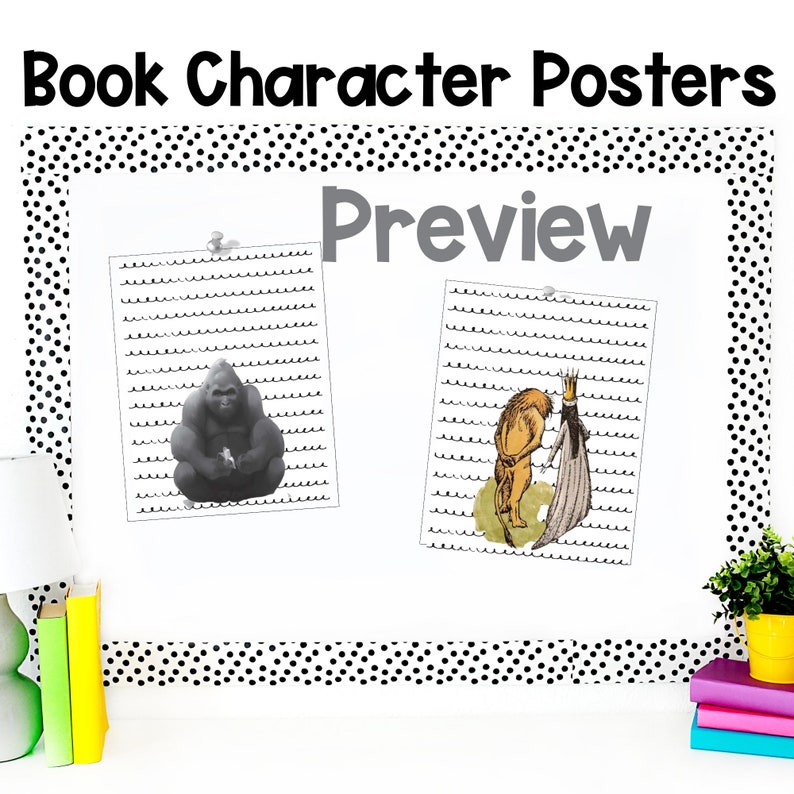 Book Character Posters for Upper Elementary Middle School - Etsy