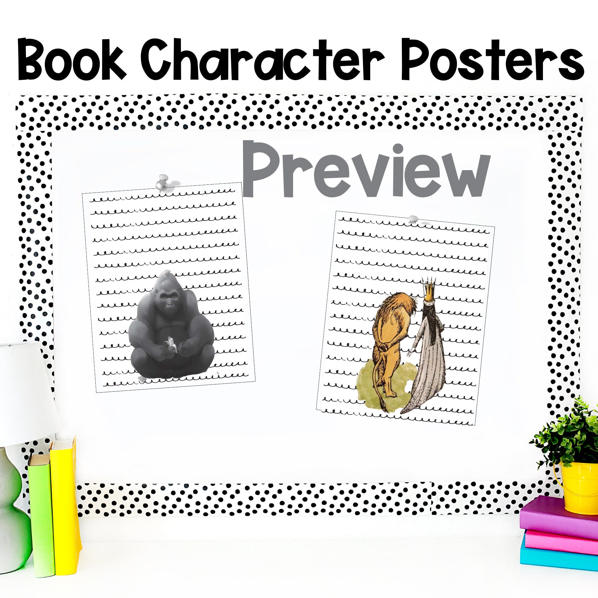 Book Character Posters for Upper Elementary Middle School - Etsy