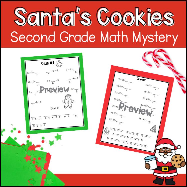 Second Grade Christmas Math Mystery | Holiday Math Mystery | Santa Math ...