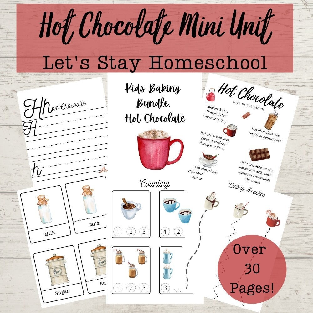 Hot Chocolate Homeschool Mini Unit Study Hot Chocolate - Etsy