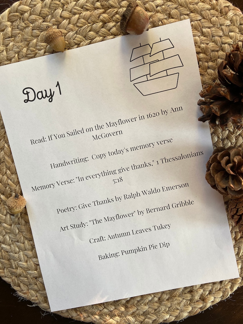 Thanksgiving Unit Study Thanksgiving Mini Unit - Etsy