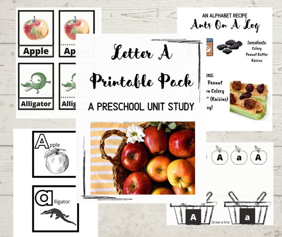Letter A Unit Study Letter A Mini Unit Alphabet Mini Unit | Etsy