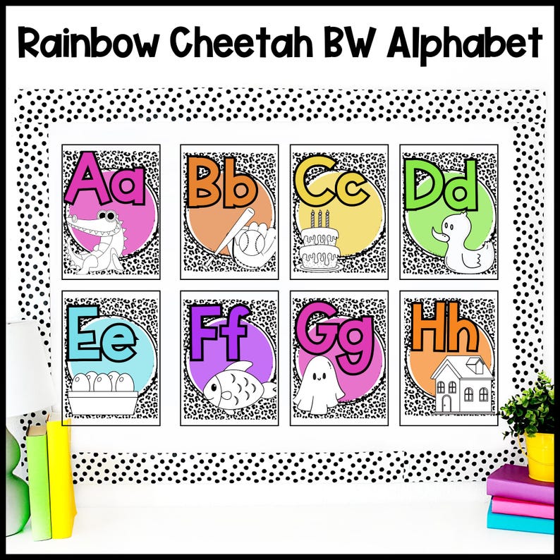 Rainbow Cheetah Classroom Decor Bundle: 150+ Pages - Etsy