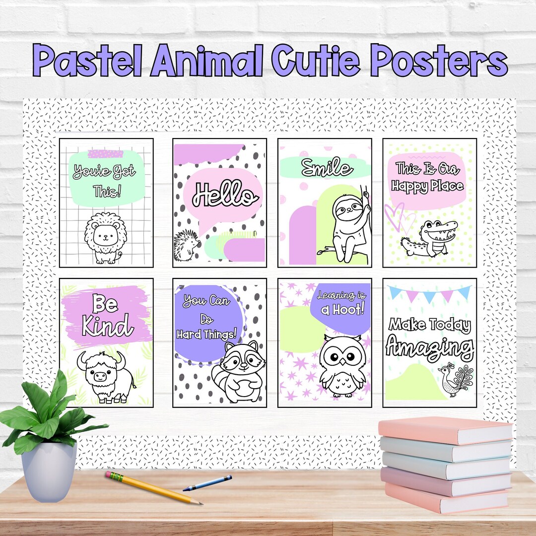 Pastel Animal Classroom Posters | Pastel Classroom Decor | Classroom ...