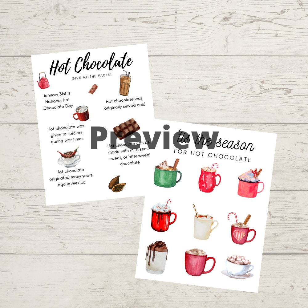 Hot Chocolate Homeschool Mini Unit Study | Hot Chocolate Printable Pack ...