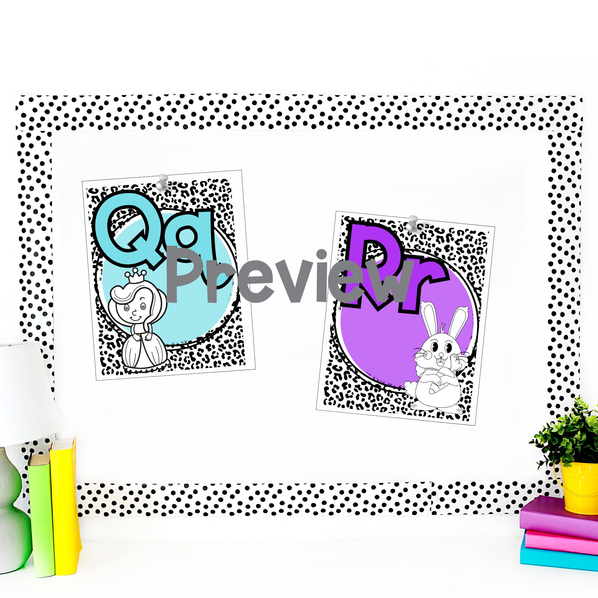 Rainbow Cheetah Alphabet Decor | Alphabet Posters | Rainbow Classroom ...