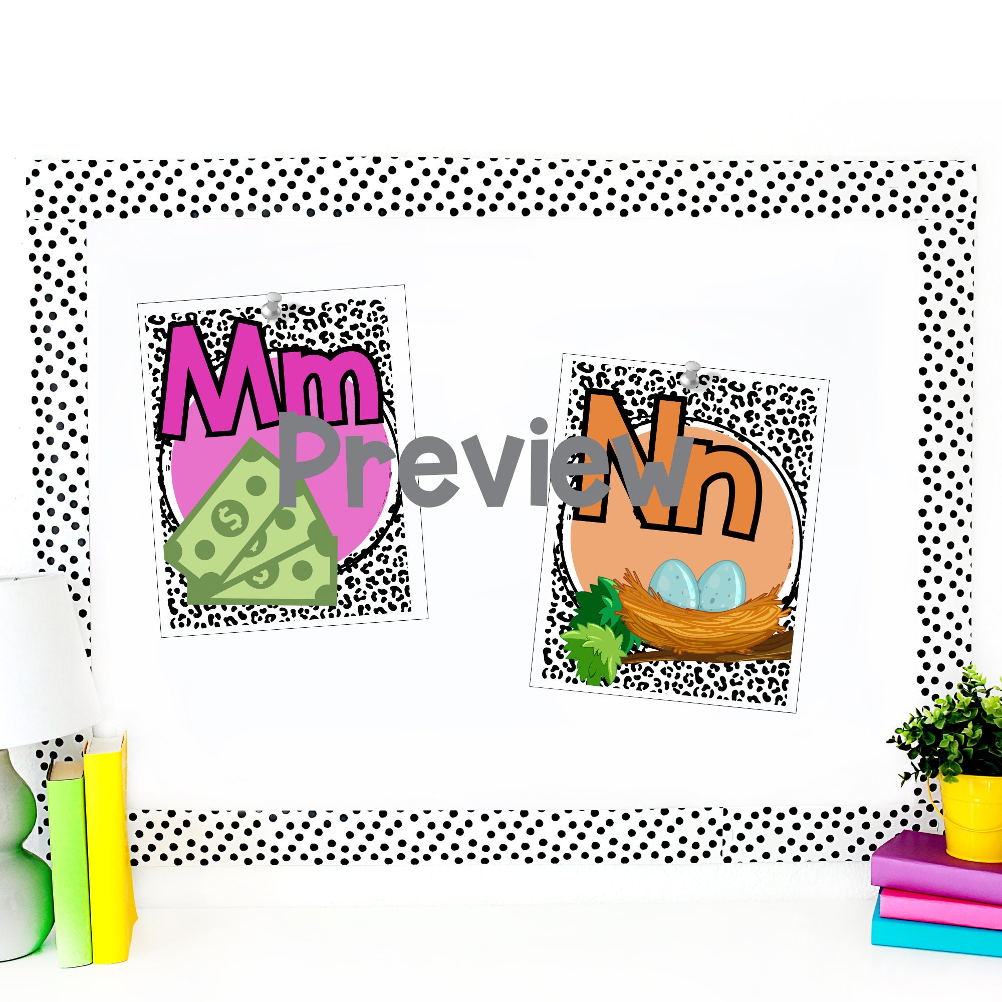 Rainbow Cheetah Alphabet Decor | Rainbow Cheetah Classroom Decor ...