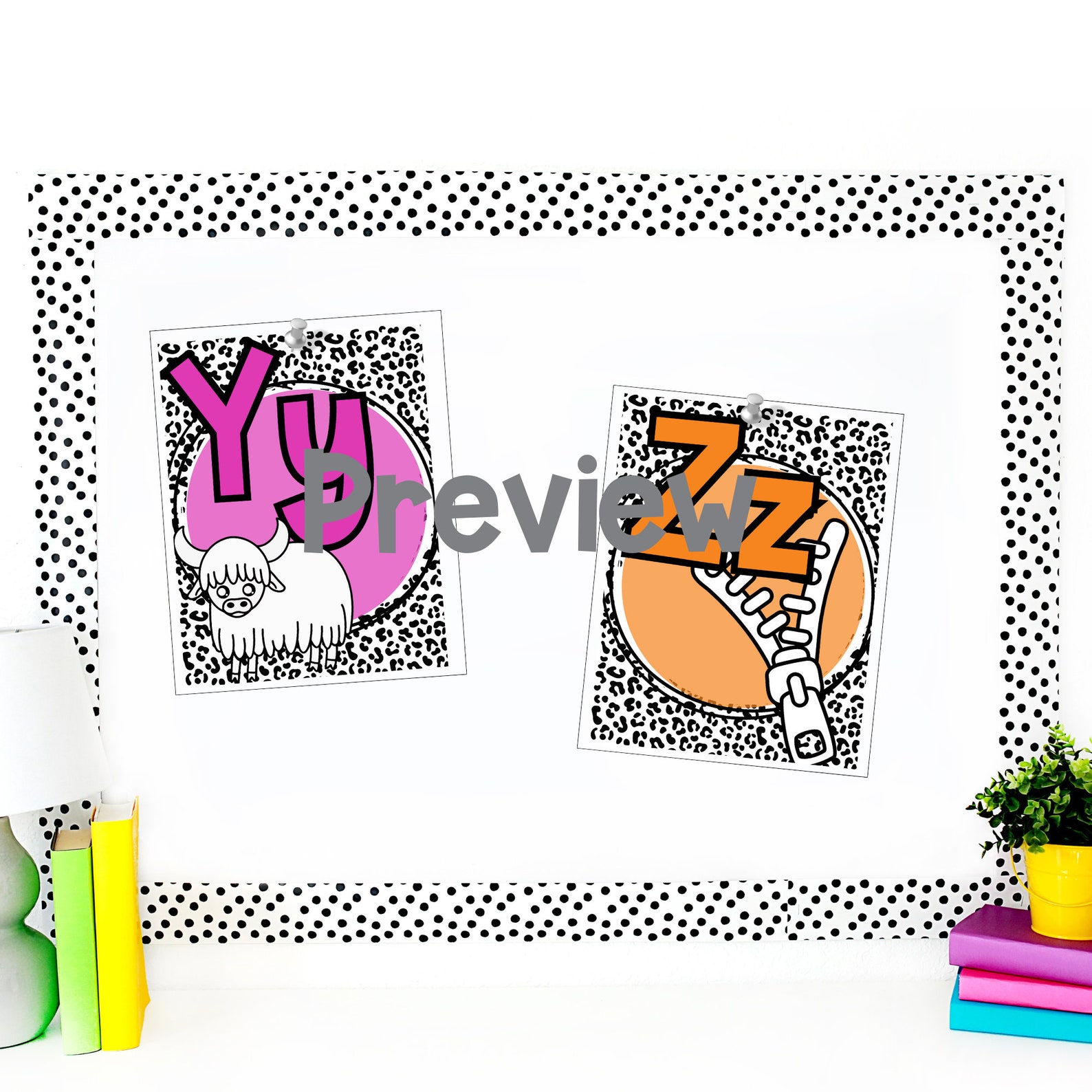 Rainbow Cheetah Alphabet Decor | Alphabet Posters | Rainbow Classroom ...