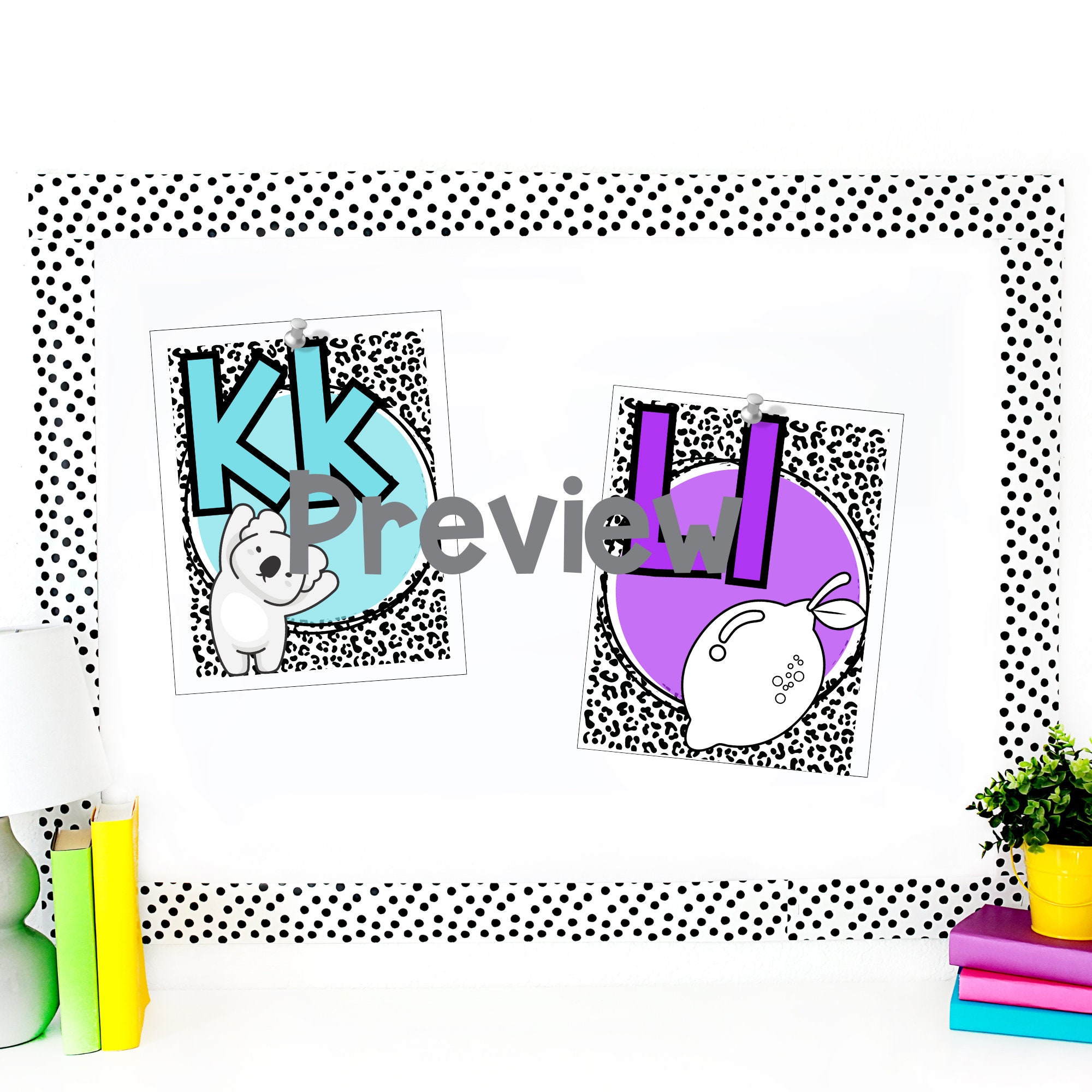 Rainbow Cheetah Alphabet Decor | Alphabet Posters | Rainbow Classroom ...