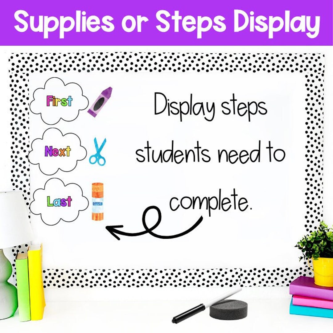 You Will Need Whiteboard Display | Steps Whiteboard Display | Supplies ...