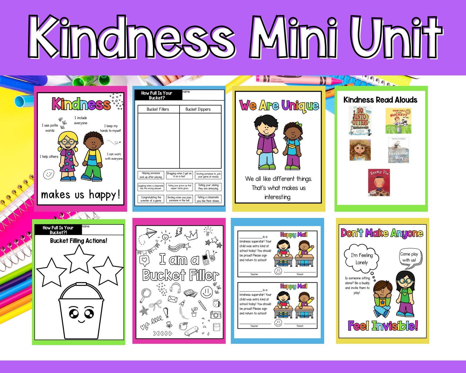 Kindness Mini Unit Study: Social Emotional Learning Read Alouds - Etsy