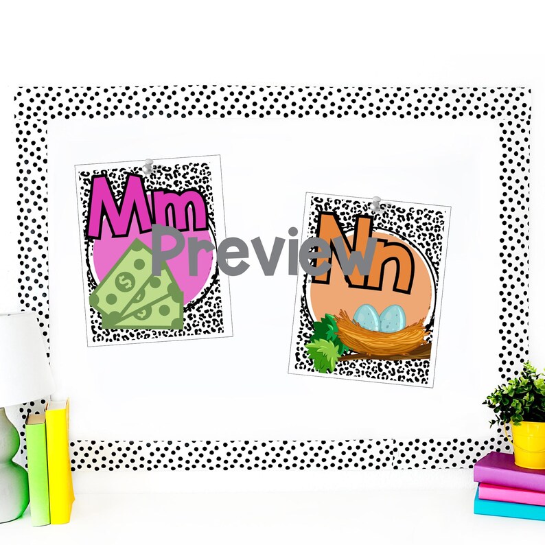 Rainbow Cheetah Alphabet Posters: Classroom Decor - Etsy
