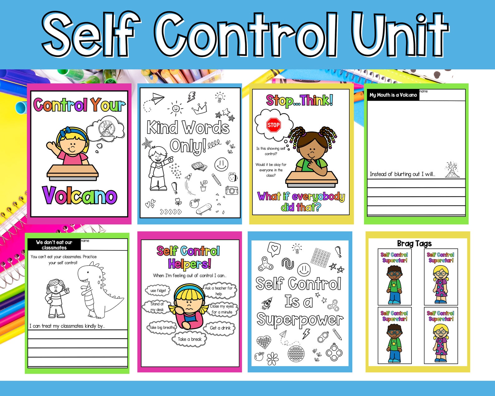 Self-control Lessons | Self Control Unit Study | Social Emotional ...