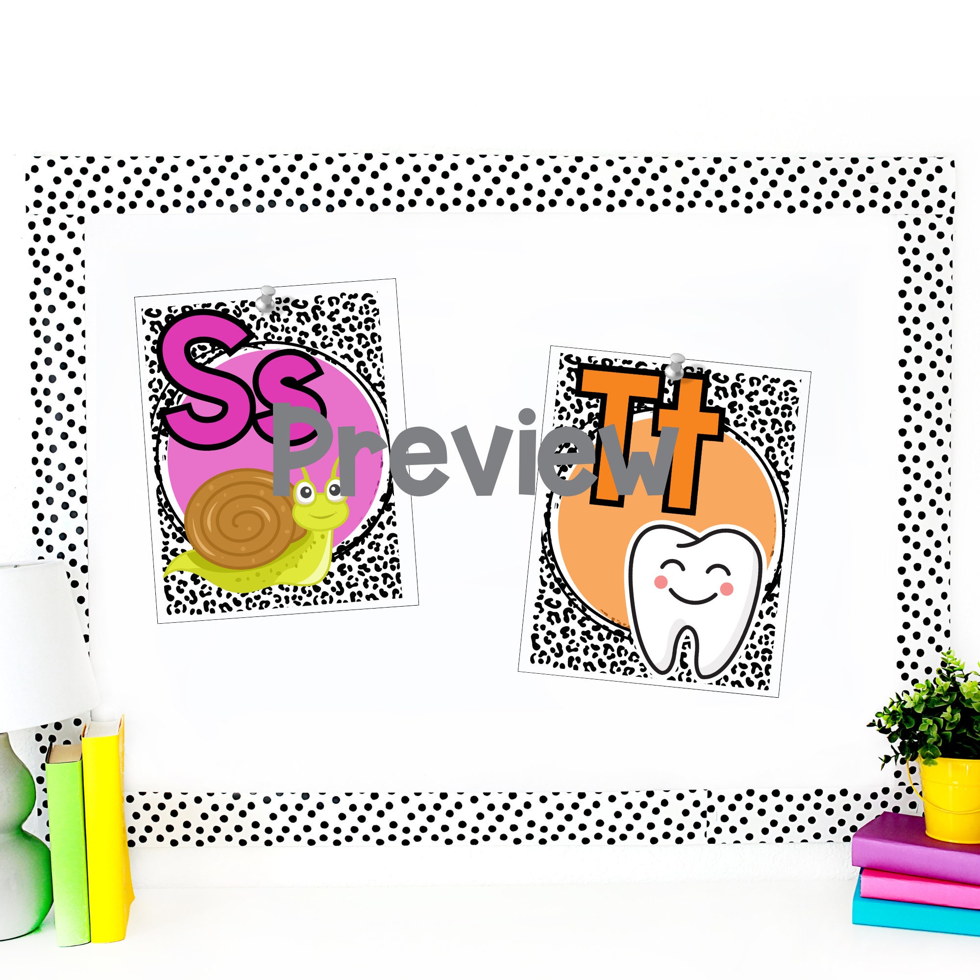 Rainbow Cheetah Alphabet Decor | Rainbow Cheetah Classroom Decor ...