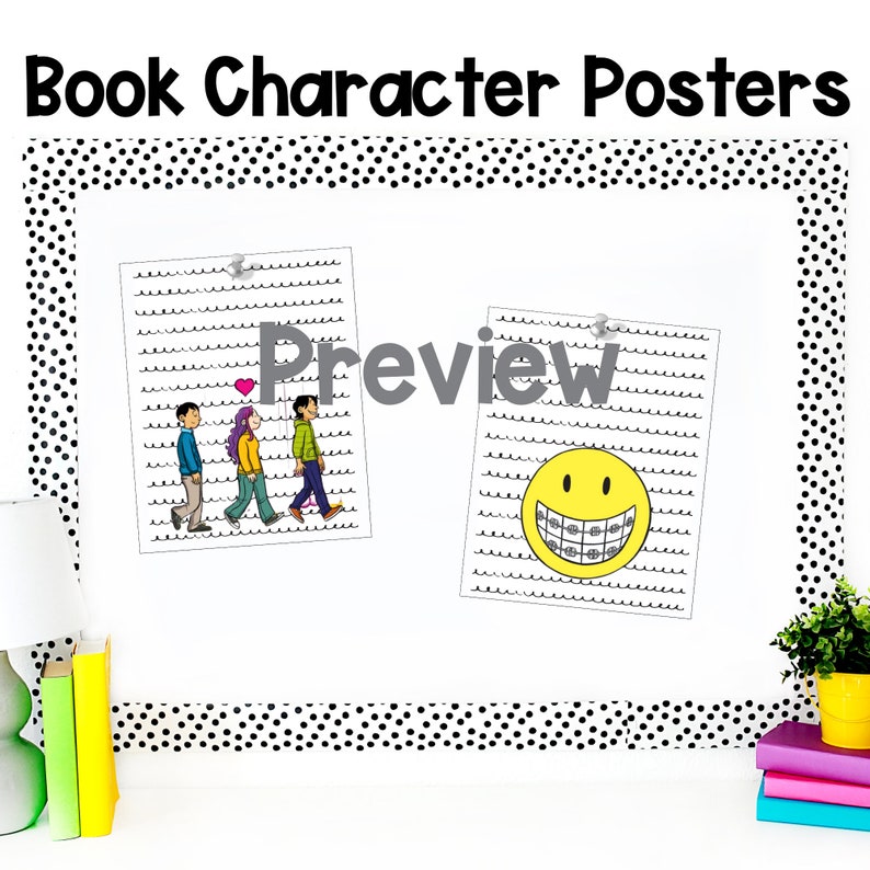Upper Elementary Book Character Posters Middle School Book Etsy