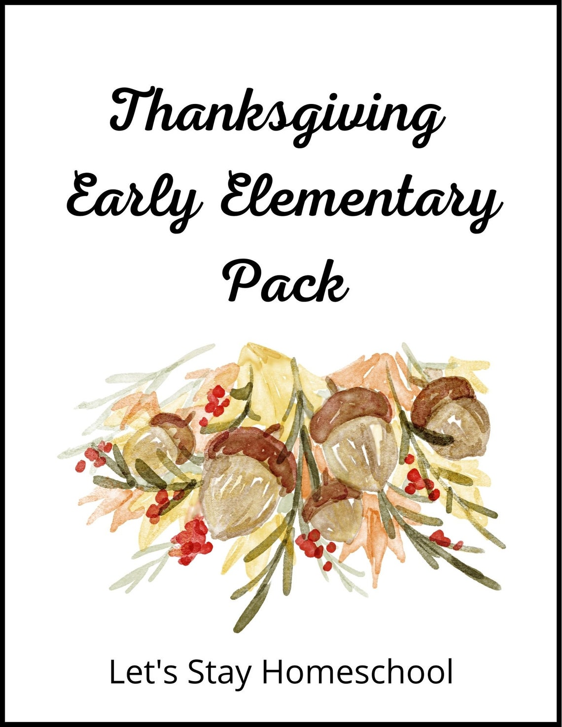 Thanksgiving Early Elementary Pack | Etsy