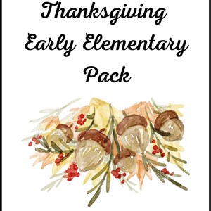 Thanksgiving Early Elementary Pack - Etsy