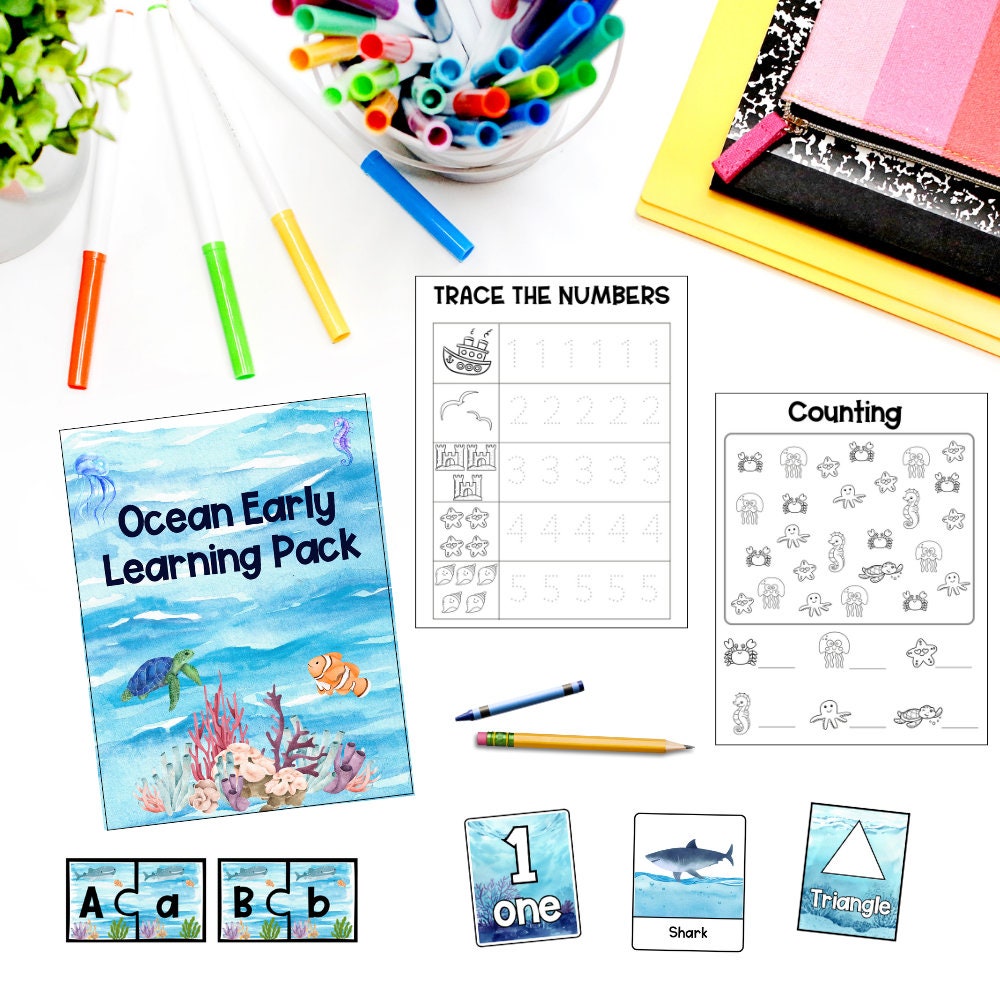 Ocean Themed Early Learning Pack Ocean Mini Unit Study - Etsy