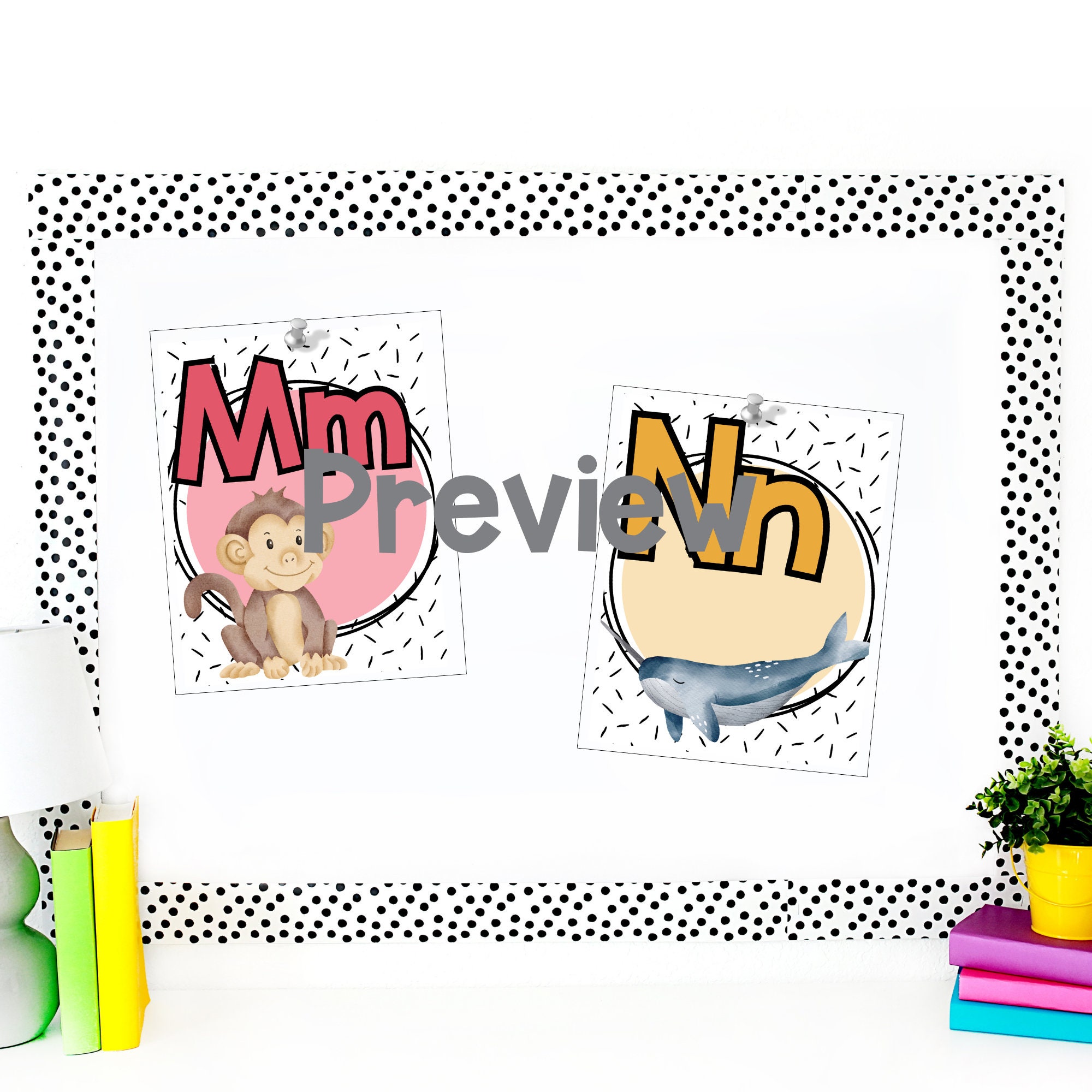 Watercolor Animal Alphabet Classroom Alphabet Rainbow - Etsy