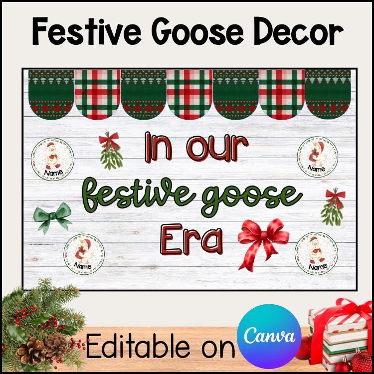 Holiday Goose Bulletin Board | Christmas Goose Door Decor | Classroom ...