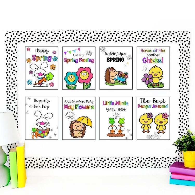 Spring Classroom Posters Easter Classroom Posters Easter Bulletin Board ...