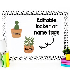 Plant Themed Classroom Door Display | Plant Themed Locker Nametags ...