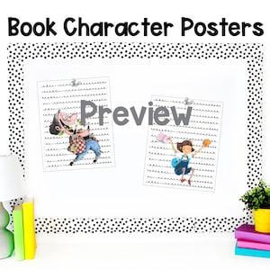 Book Character Posters | Book Character Decor | Classroom Decor - Etsy