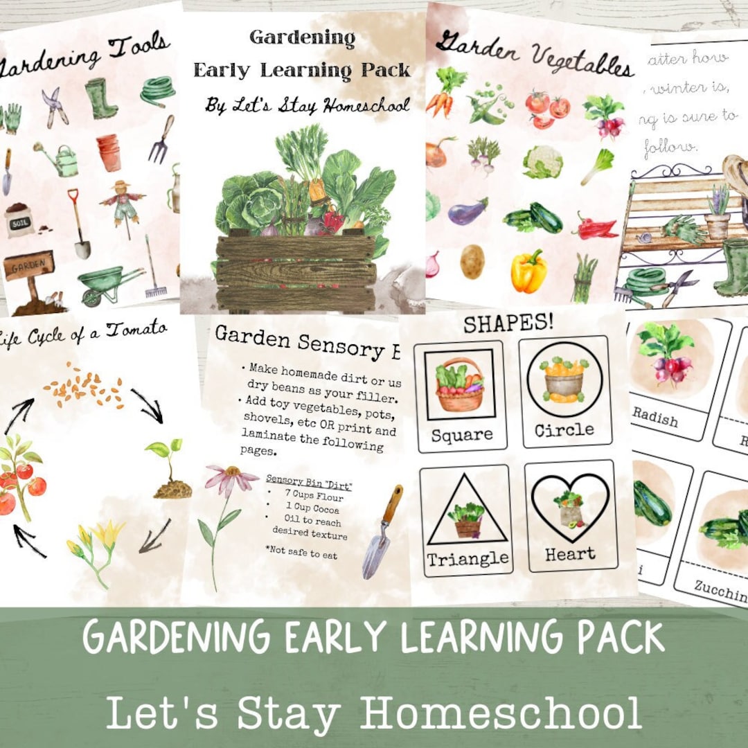 Gardening Early Learning Pack - Etsy